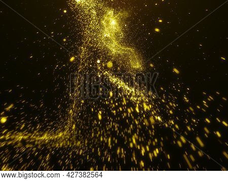Gold Fire Sparkling Image & Photo (Free Trial) | Bigstock