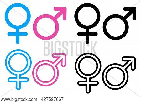Set Gender Icons. Vector & Photo (Free Trial) | Bigstock