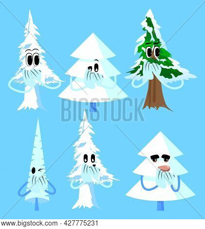 Cartoon Winter Pine Vector & Photo (Free Trial) | Bigstock