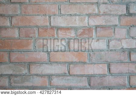 Hand Made Brick Wall Made From Bricks, Abstract Background Texture With ...