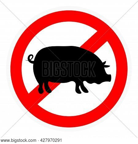 No Pigs Pork Sign. Vector & Photo (Free Trial) | Bigstock