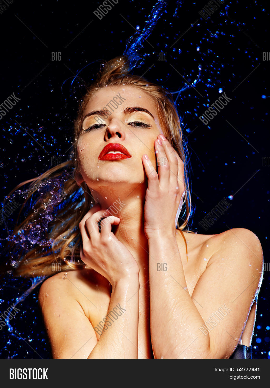 Wet Woman Face Water Image And Photo Free Trial Bigstock