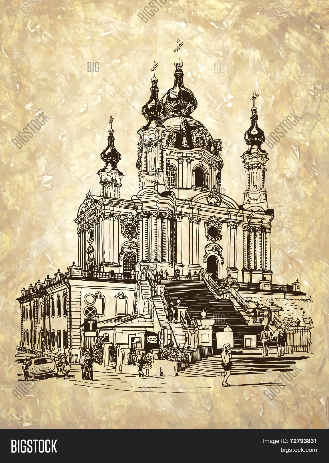 Drawing Saint Andrew Vector & Photo (Free Trial) | Bigstock