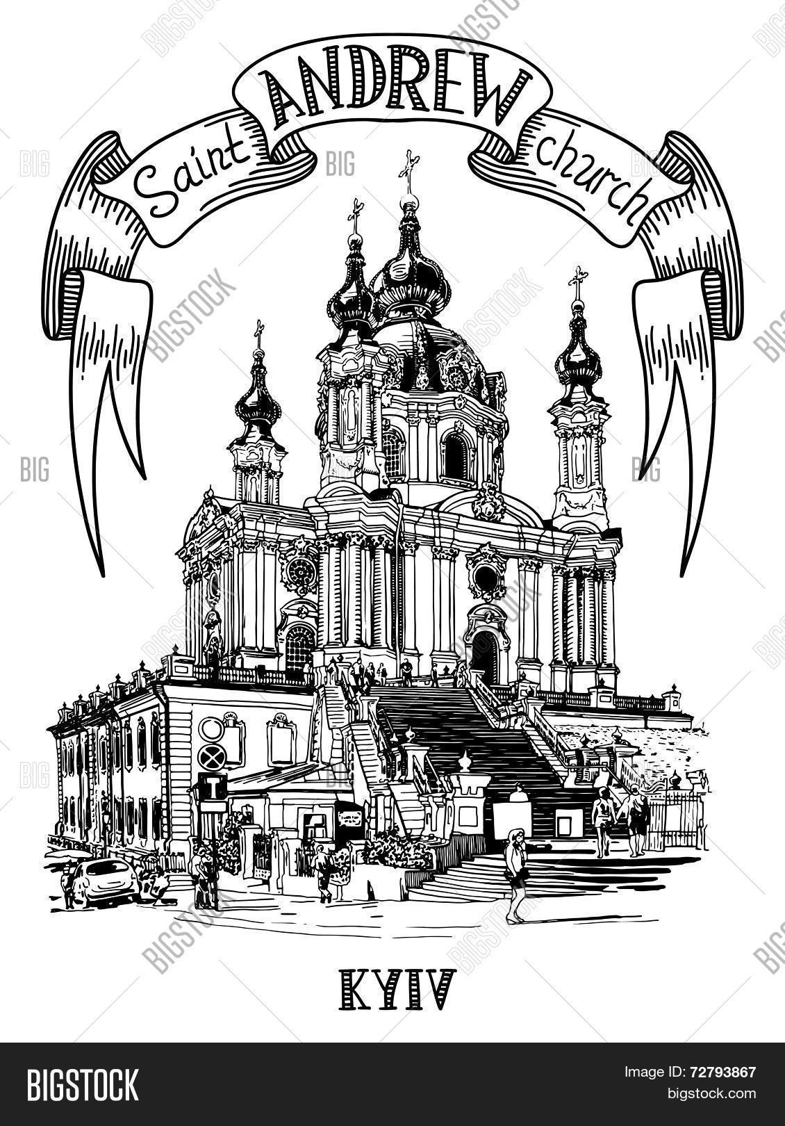 Drawing Saint Andrew Vector & Photo (Free Trial) | Bigstock