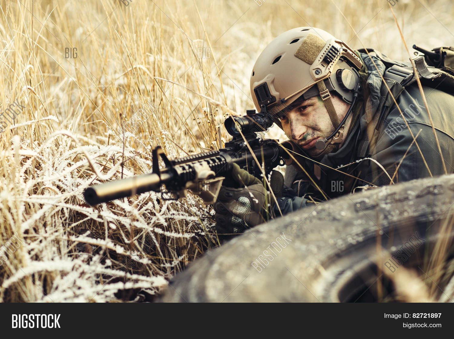 Soldiers Ambush Aiming Image & Photo (Free Trial) | Bigstock