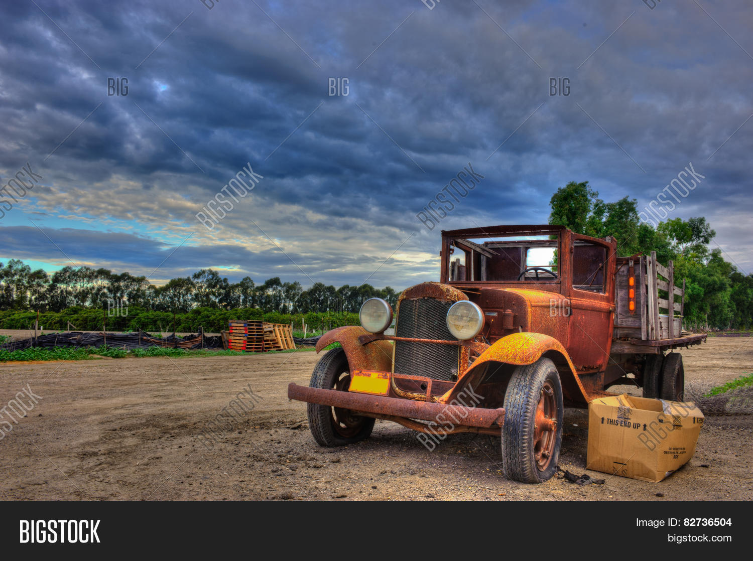 Vintage Flatbed Truck Image & Photo (Free Trial) | Bigstock