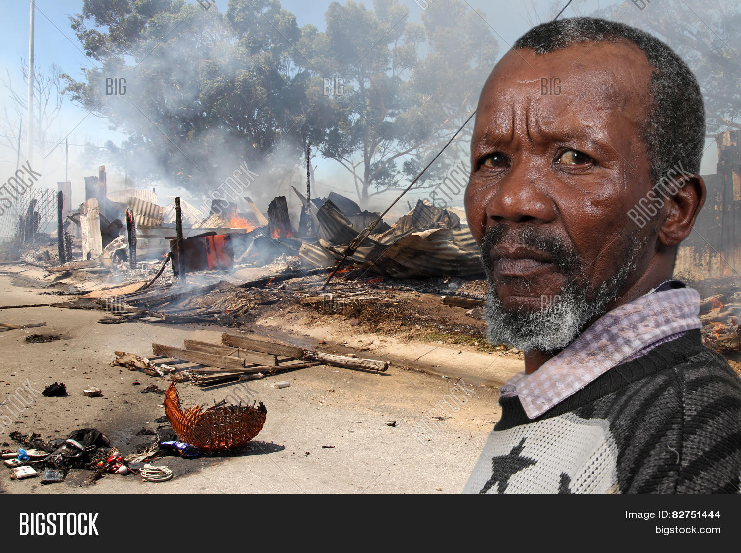 Man Fire Disaster Image & Photo (Free Trial) | Bigstock