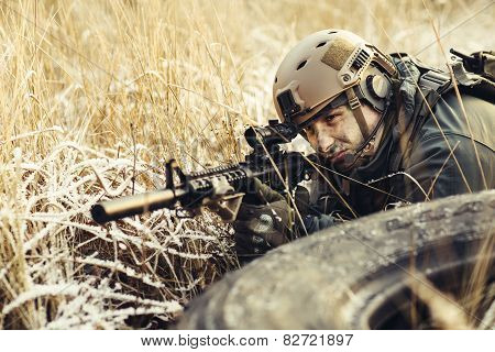 Soldiers Ambush Aiming Image & Photo (Free Trial) | Bigstock