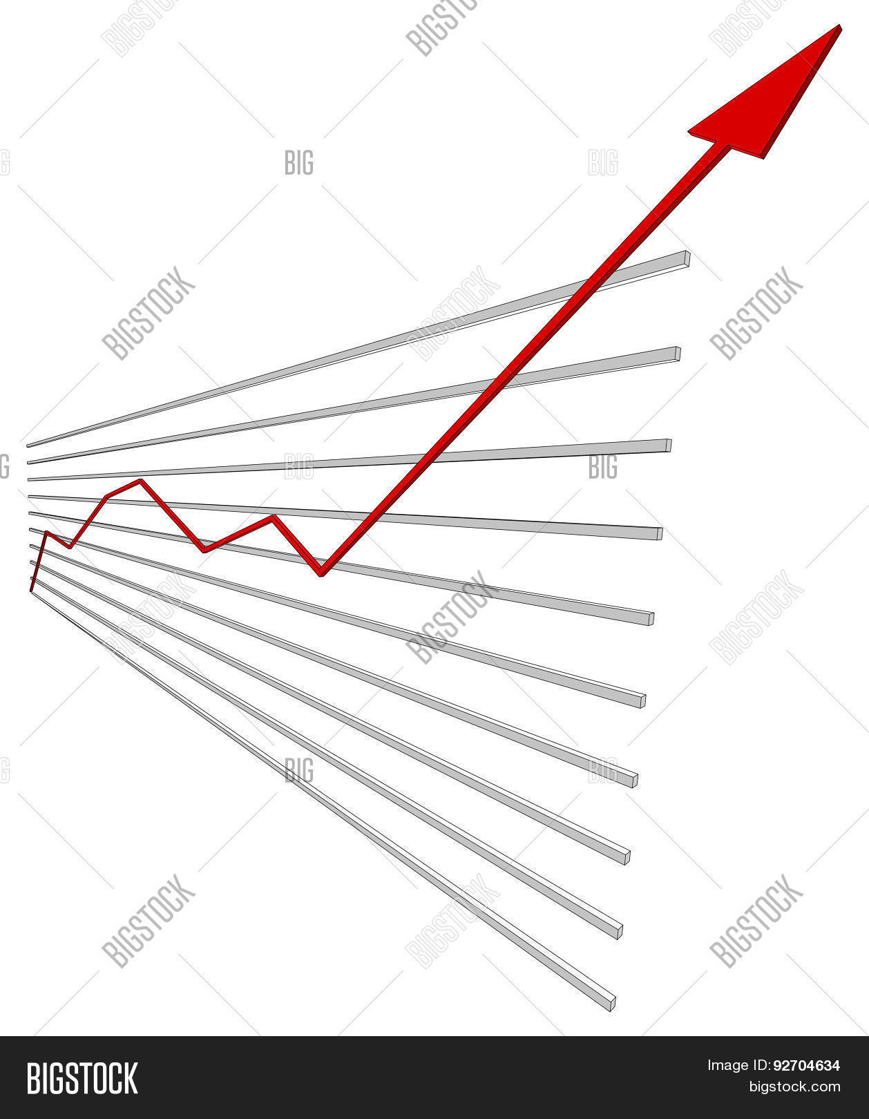 Graphical Chart Red Vector & Photo (Free Trial) | Bigstock