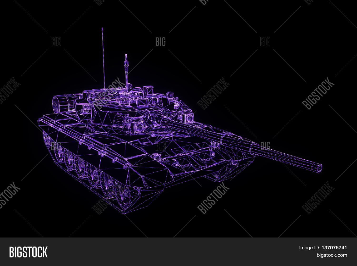 3D Tank Hologram Image & Photo (Free Trial) | Bigstock