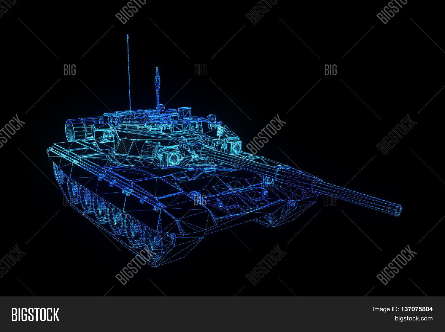 3D Tank Hologram Image & Photo (Free Trial) | Bigstock