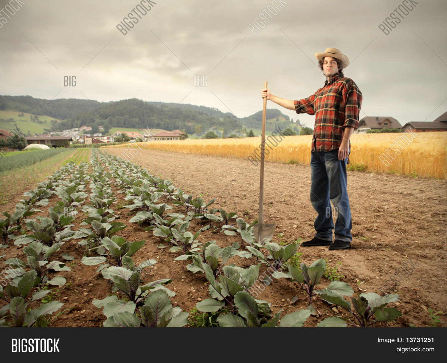 Young Farmer Standing Image & Photo (Free Trial) | Bigstock