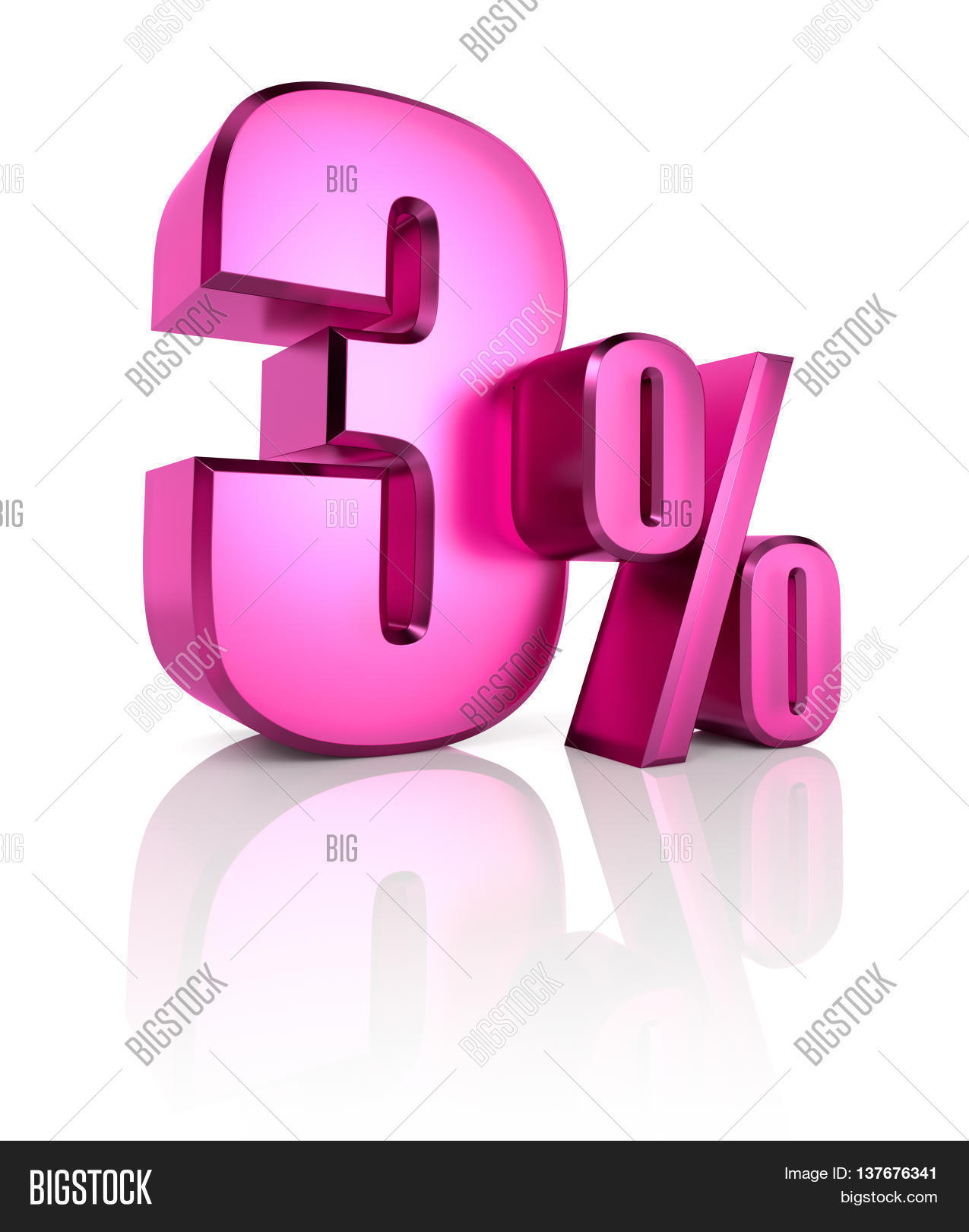 Pink Three Percent Image & Photo (Free Trial) | Bigstock