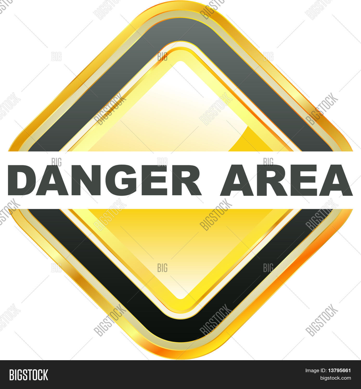 Danger Area. Warning Vector & Photo (Free Trial) | Bigstock