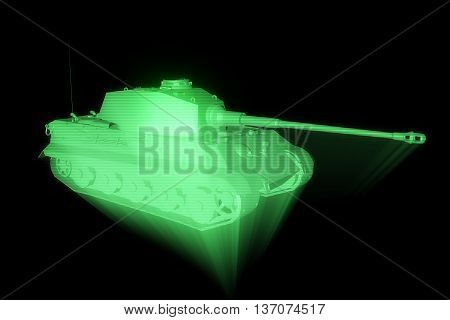 3D Tank Hologram Image & Photo (Free Trial) | Bigstock