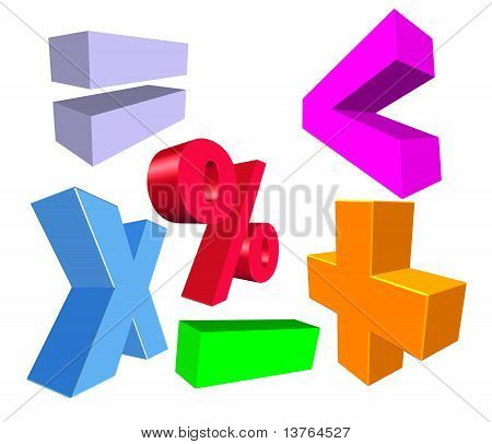 3D Math Symbols Image & Photo (Free Trial) | Bigstock