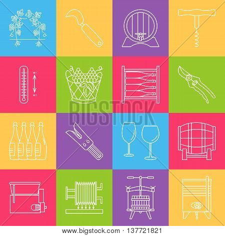 Set Winemaking Wine Vector & Photo (Free Trial) | Bigstock