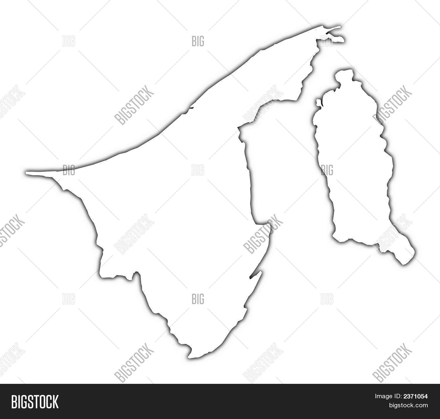 Brunei Outline Map Image & Photo (Free Trial) | Bigstock