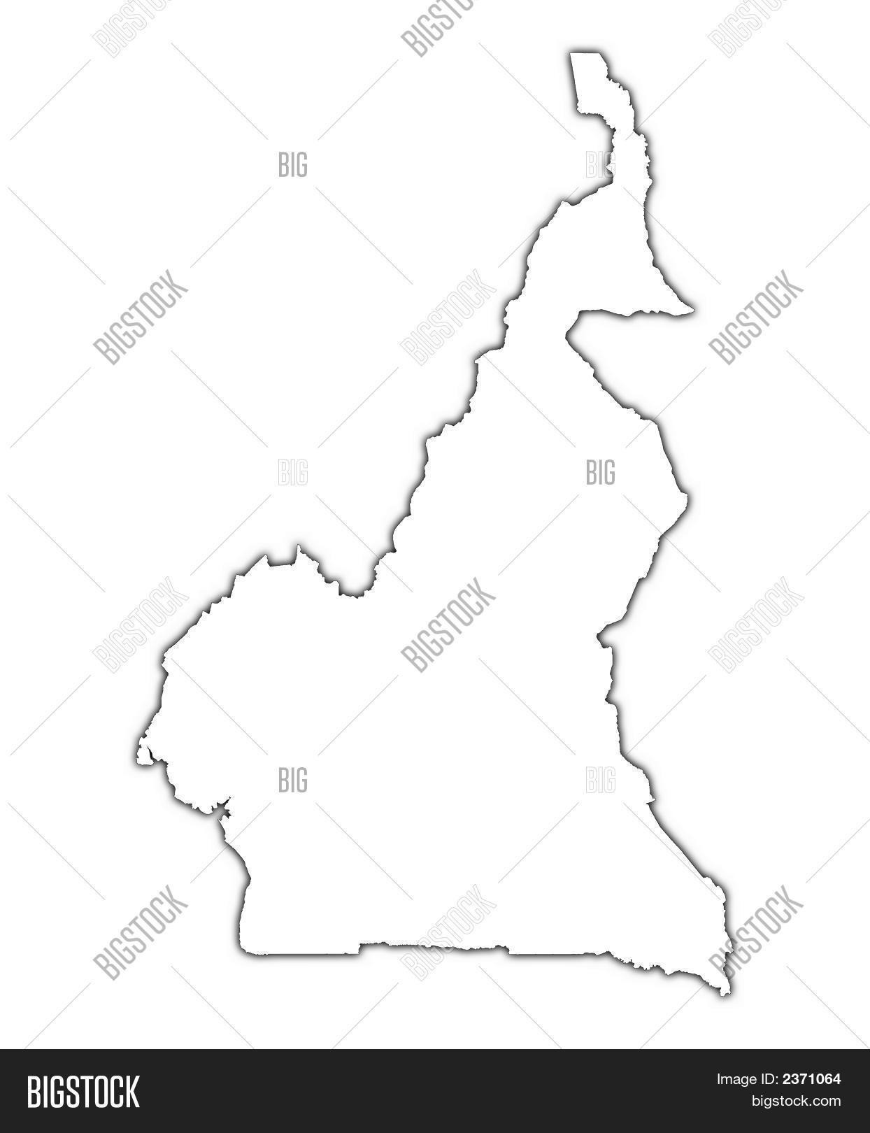 Cameroon Outline Map Image & Photo (Free Trial) | Bigstock