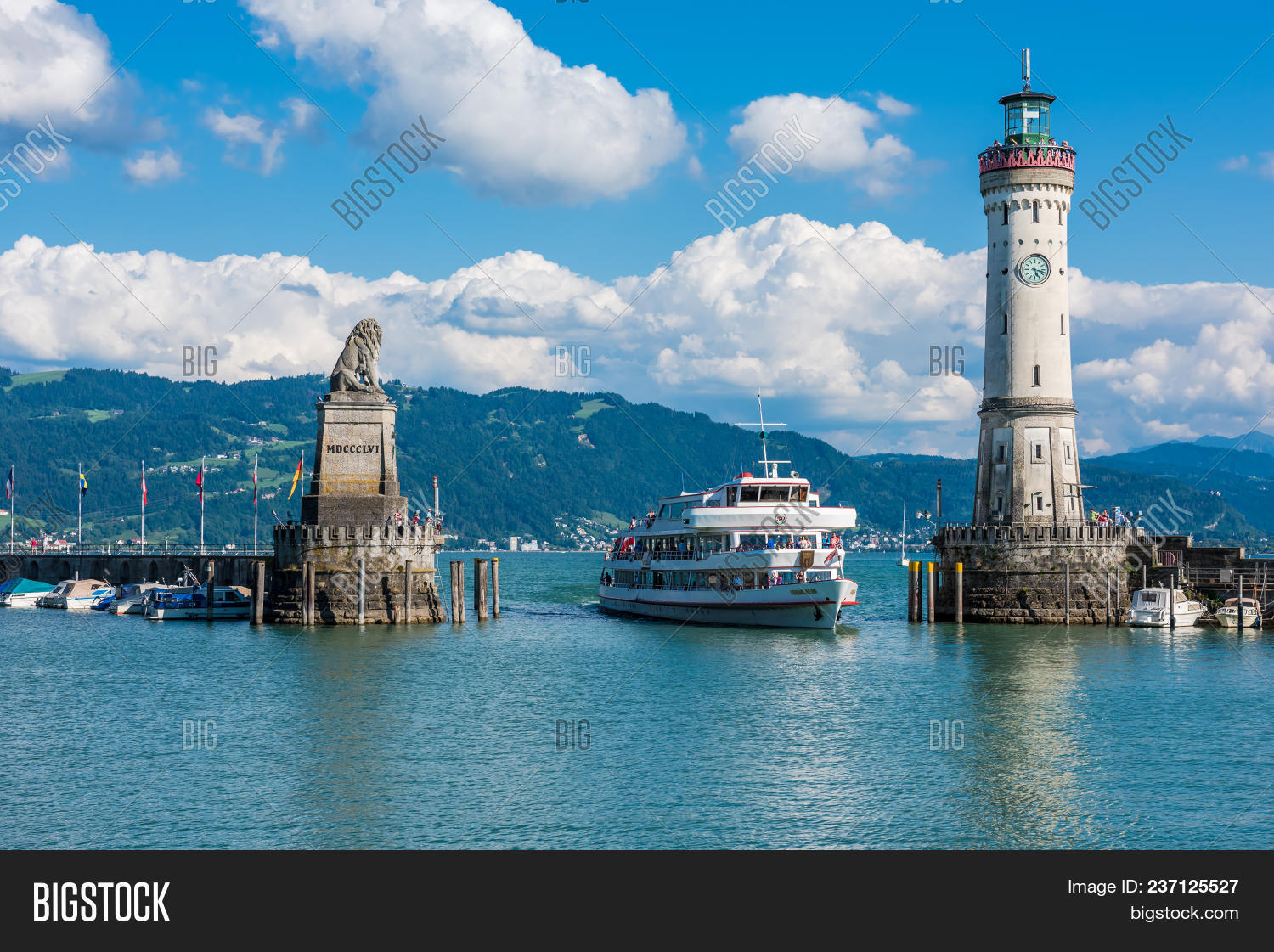 Lighthouse Lindau Lake Image & Photo (Free Trial) | Bigstock