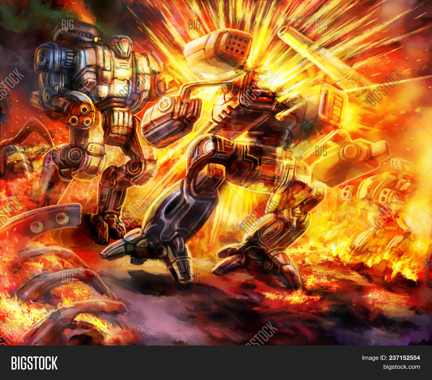 Battle Combat Robots. Image & Photo (Free Trial) | Bigstock