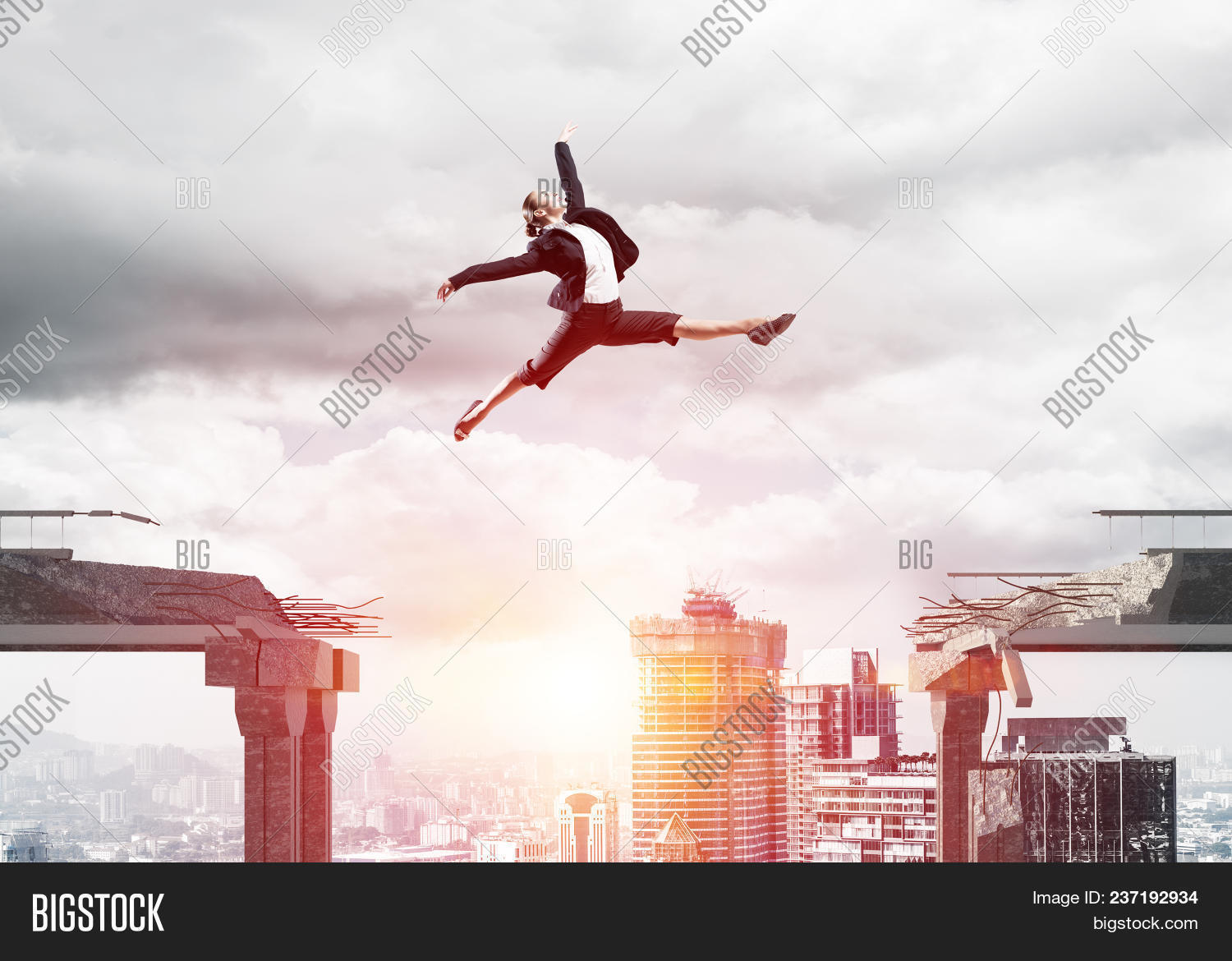 Business Woman Jumping Image & Photo (Free Trial) | Bigstock