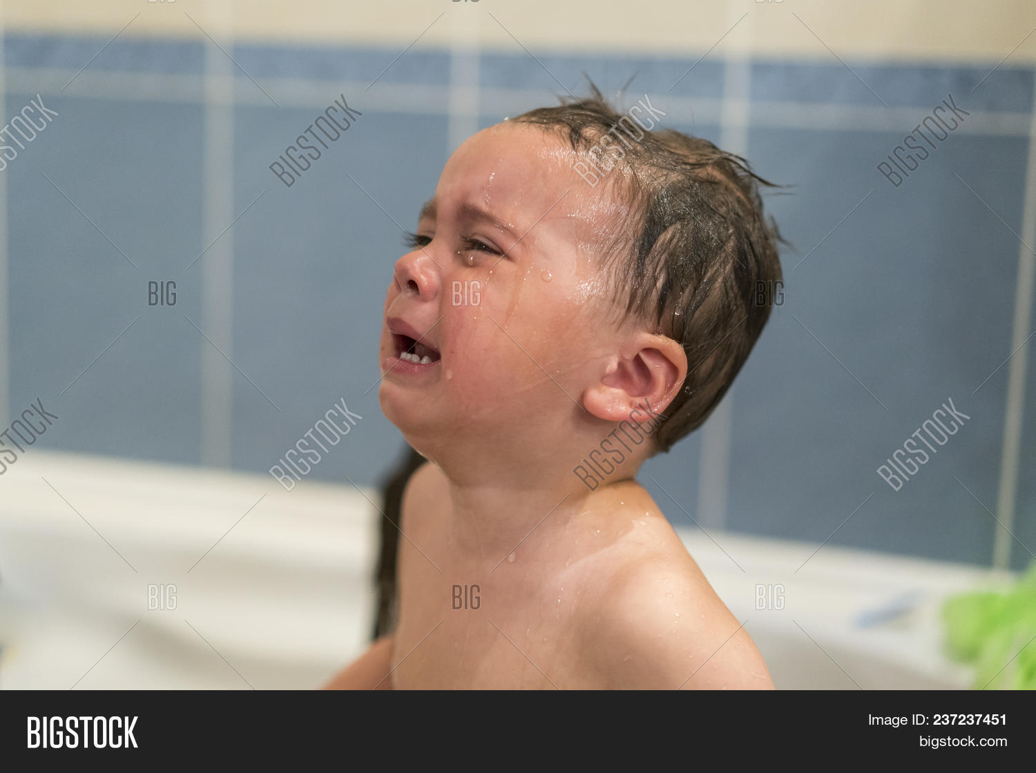 Crying Baby By Bathtub Image & Photo (Free Trial) | Bigstock