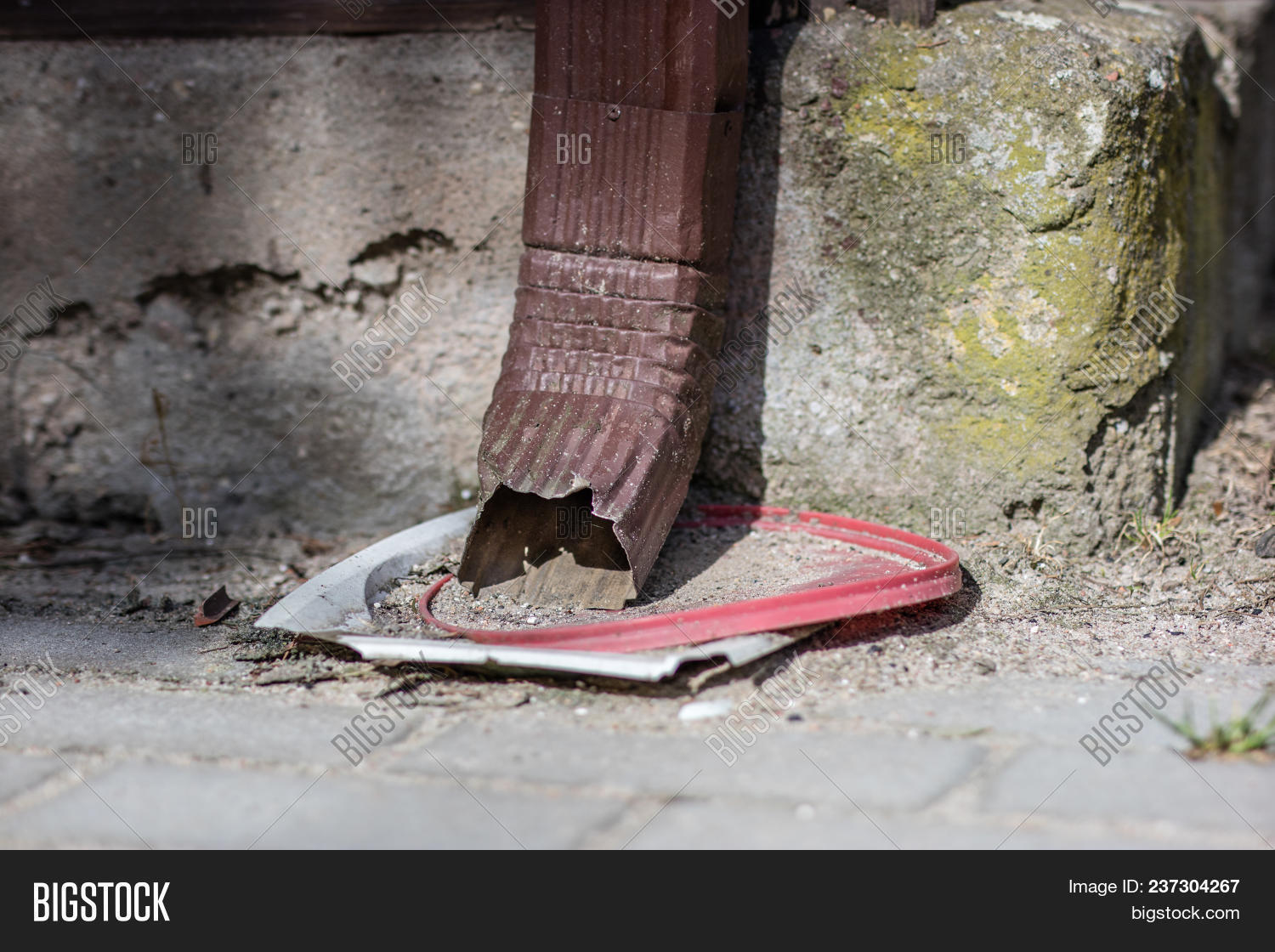 Gutter Mounted On Wall Image & Photo (Free Trial) | Bigstock
