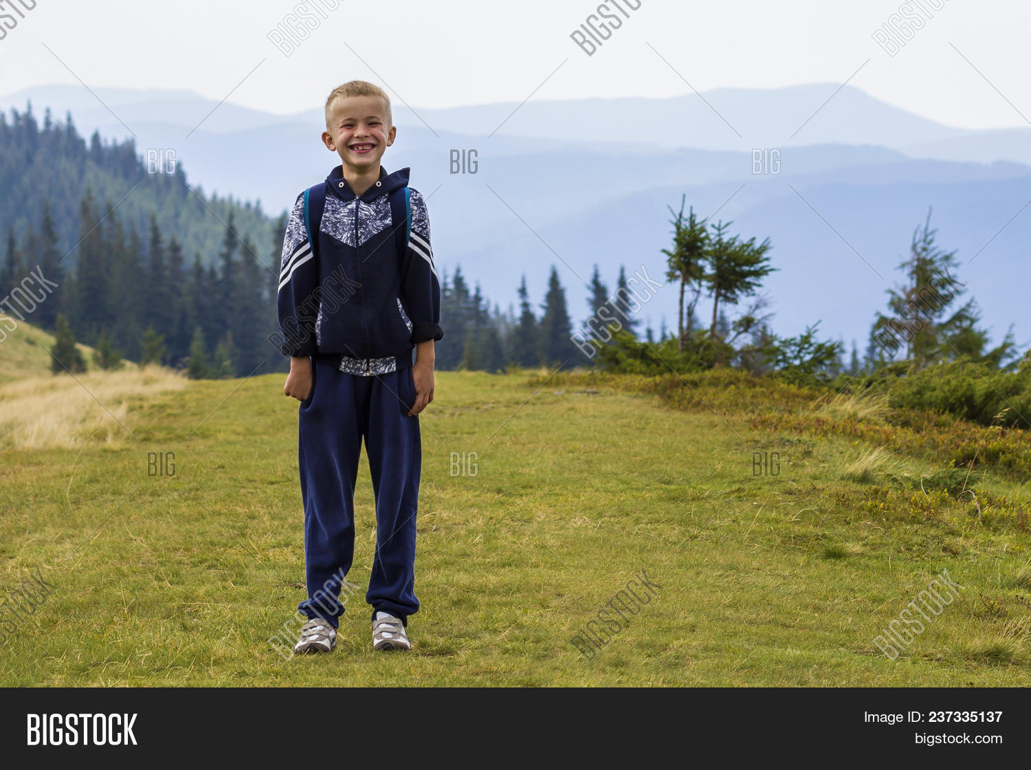 Little Boy Backpack Image & Photo (Free Trial) | Bigstock