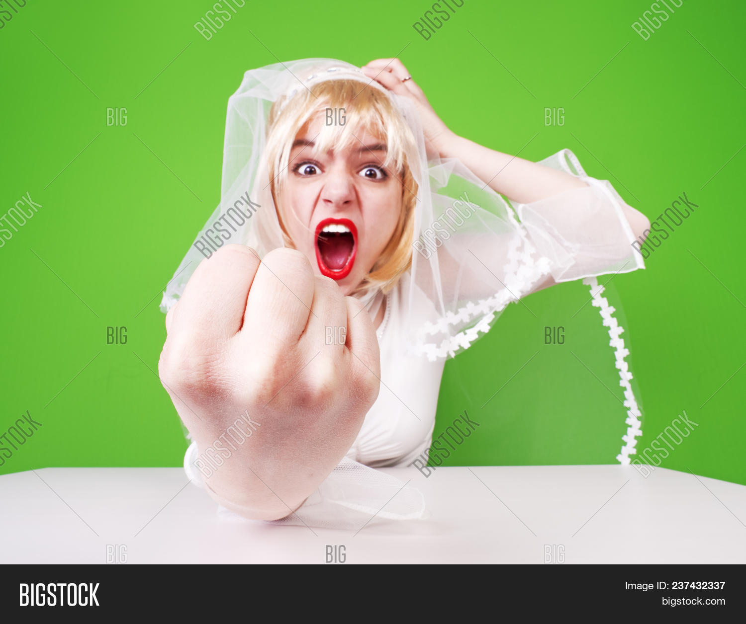 Angry Bride. Beautiful Image & Photo (Free Trial) | Bigstock