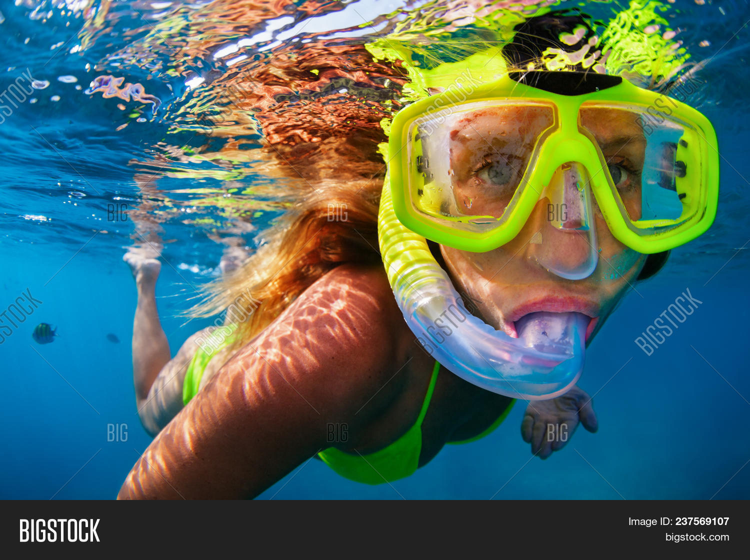 Happy Girl Snorkeling Image & Photo (Free Trial) | Bigstock