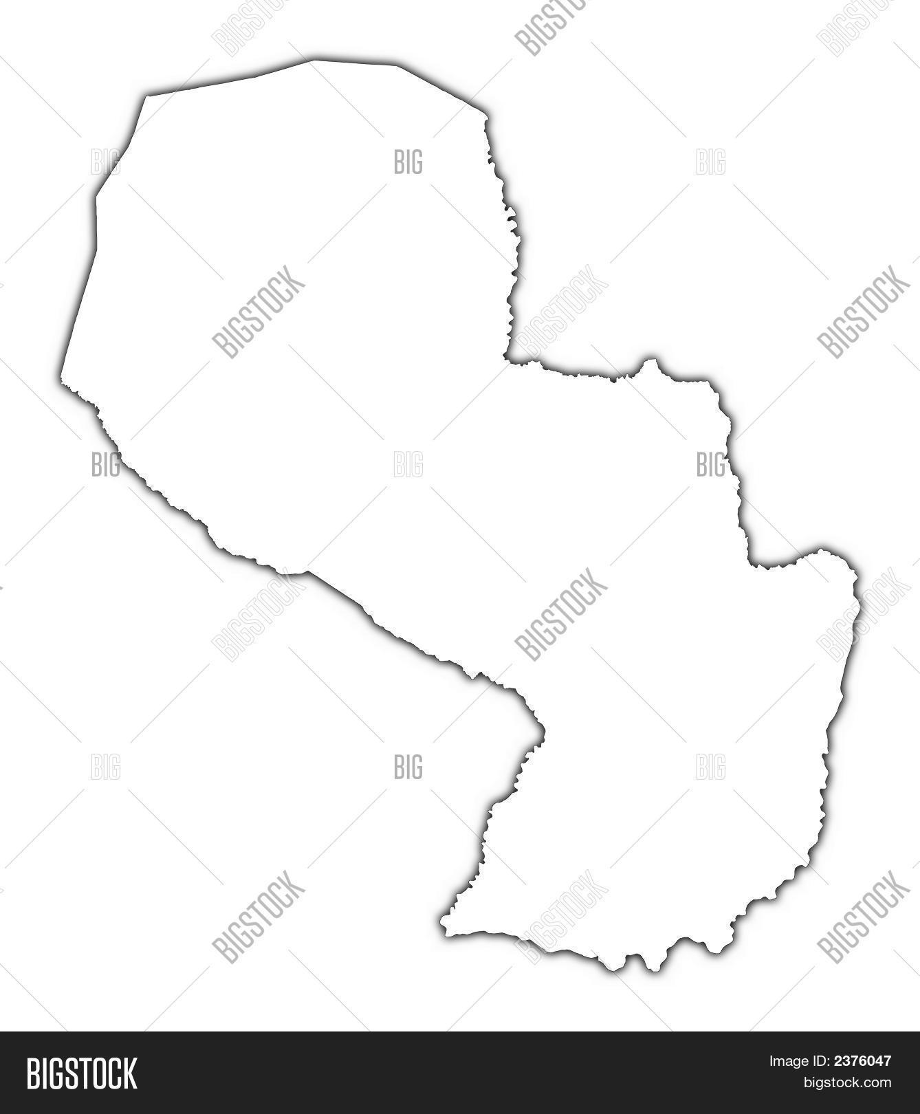 Paraguay Outline Map Image & Photo (Free Trial) | Bigstock
