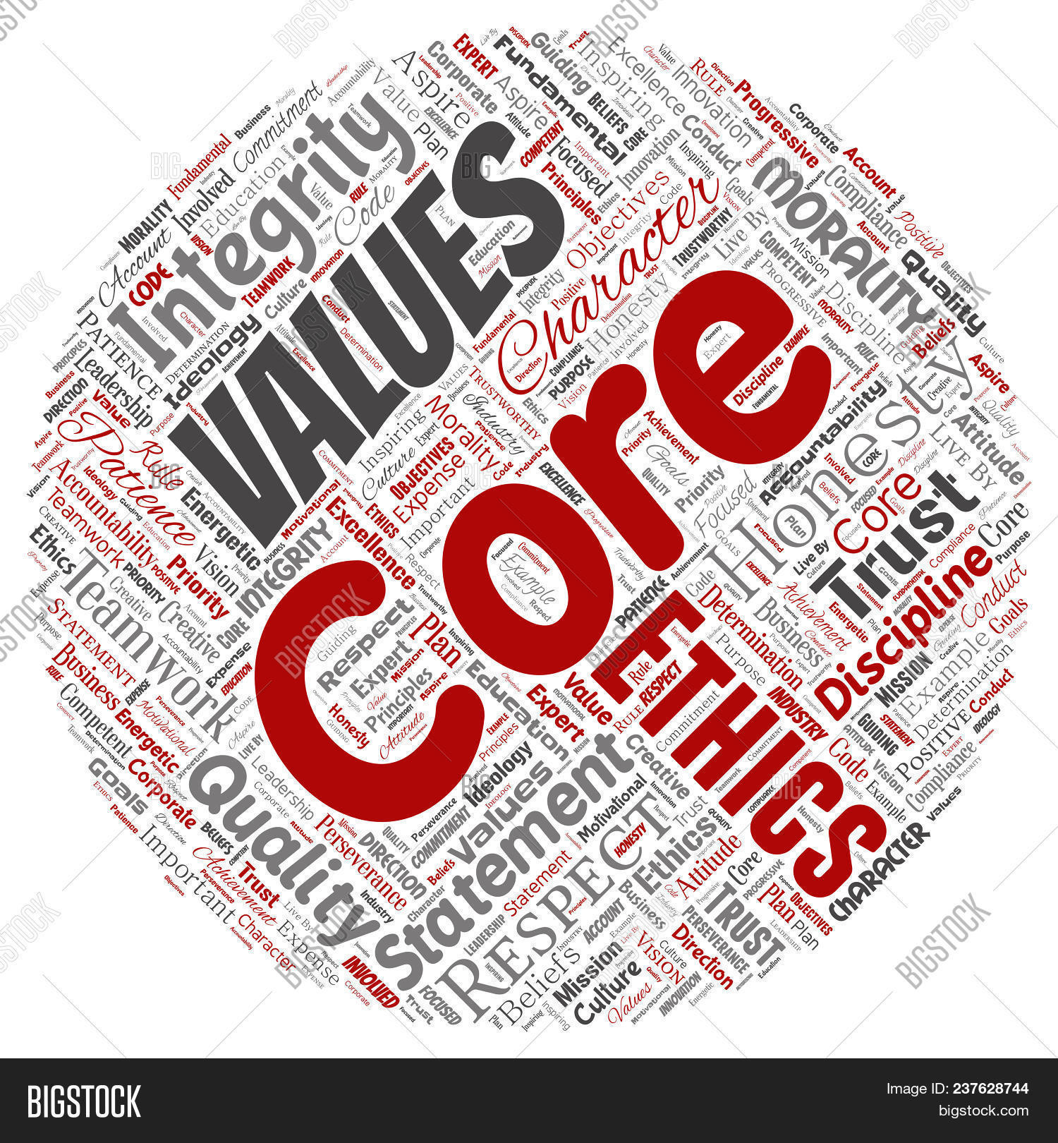 Conceptual Core Values Image & Photo (Free Trial) | Bigstock