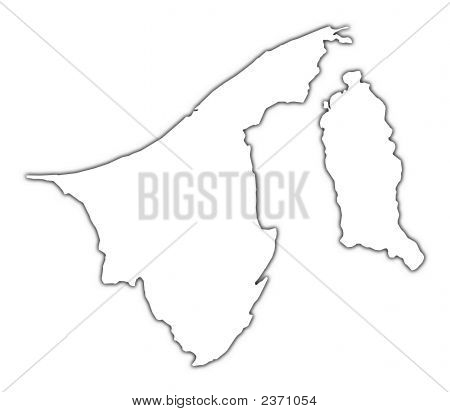 Brunei Outline Map Image & Photo (Free Trial) | Bigstock