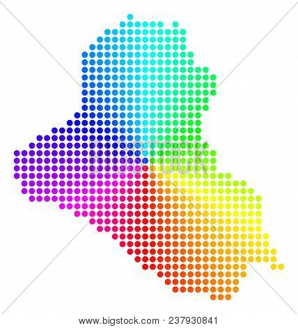 Spectrum Dot Iraq Map Vector & Photo (Free Trial) | Bigstock