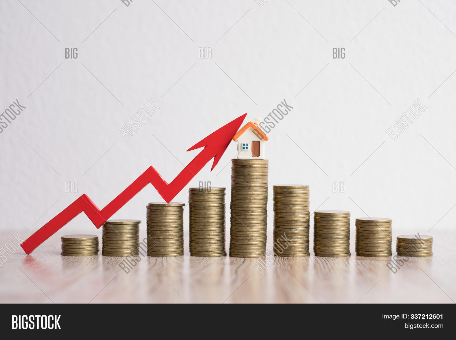 Coin Ladder Placed Low Image & Photo (Free Trial) | Bigstock