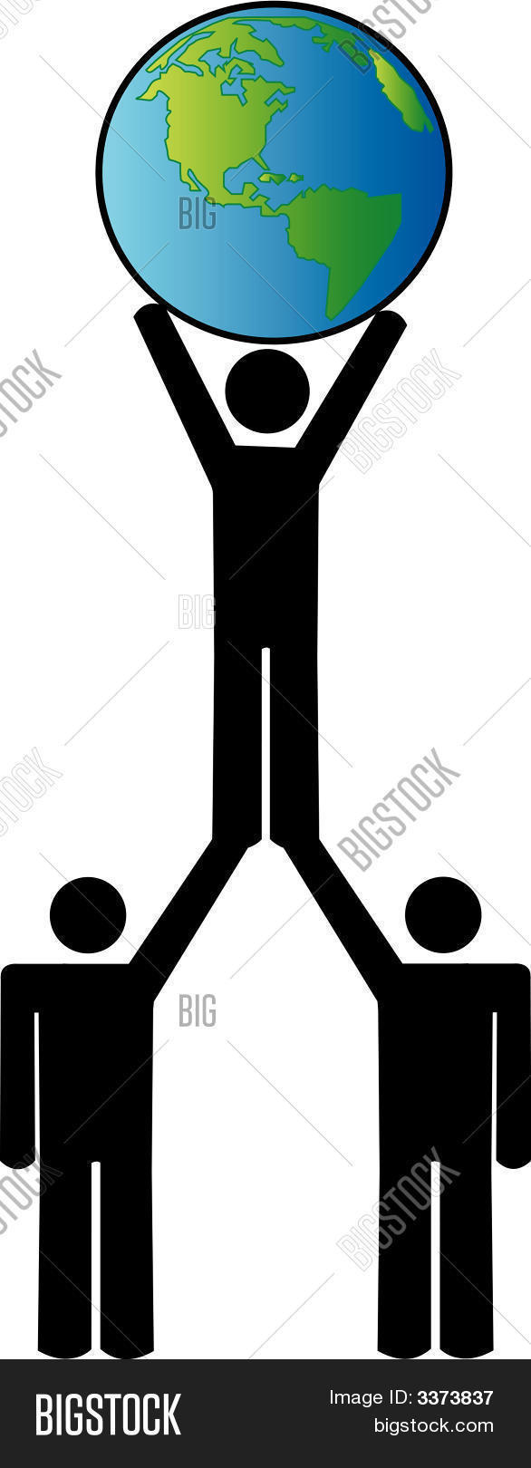 Stick Man Pyramid Vector & Photo (Free Trial) | Bigstock