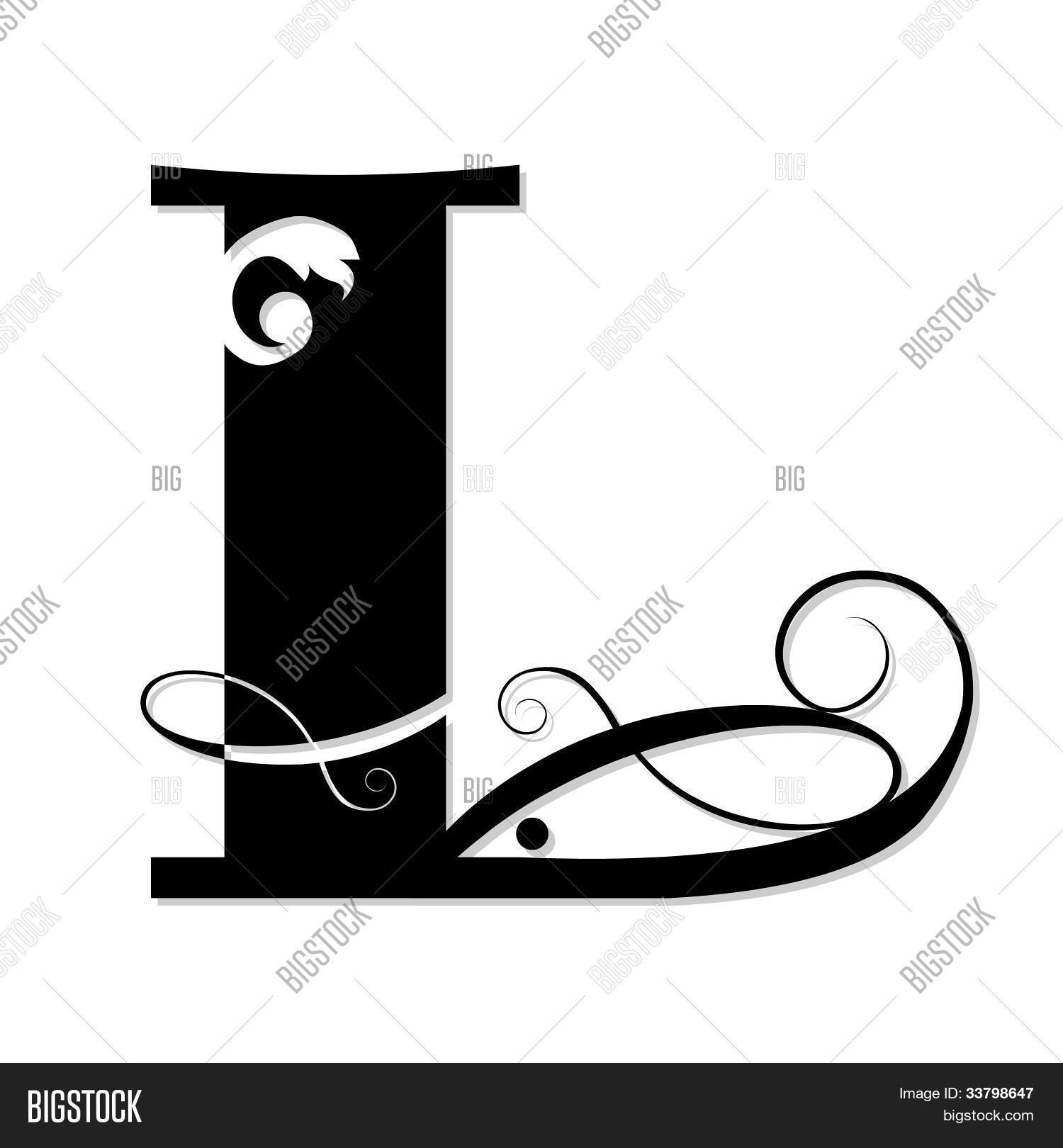 Calligraphic Letter L Image & Photo (Free Trial) | Bigstock