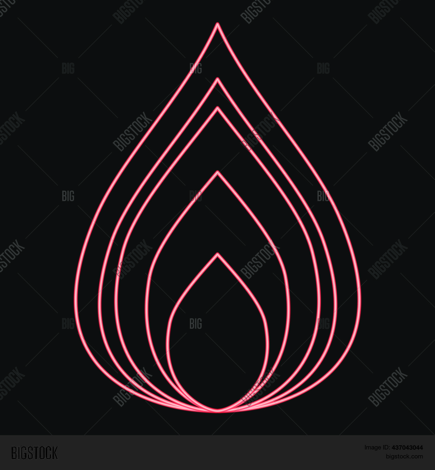 Neon Fire Red Color Vector & Photo (Free Trial) | Bigstock