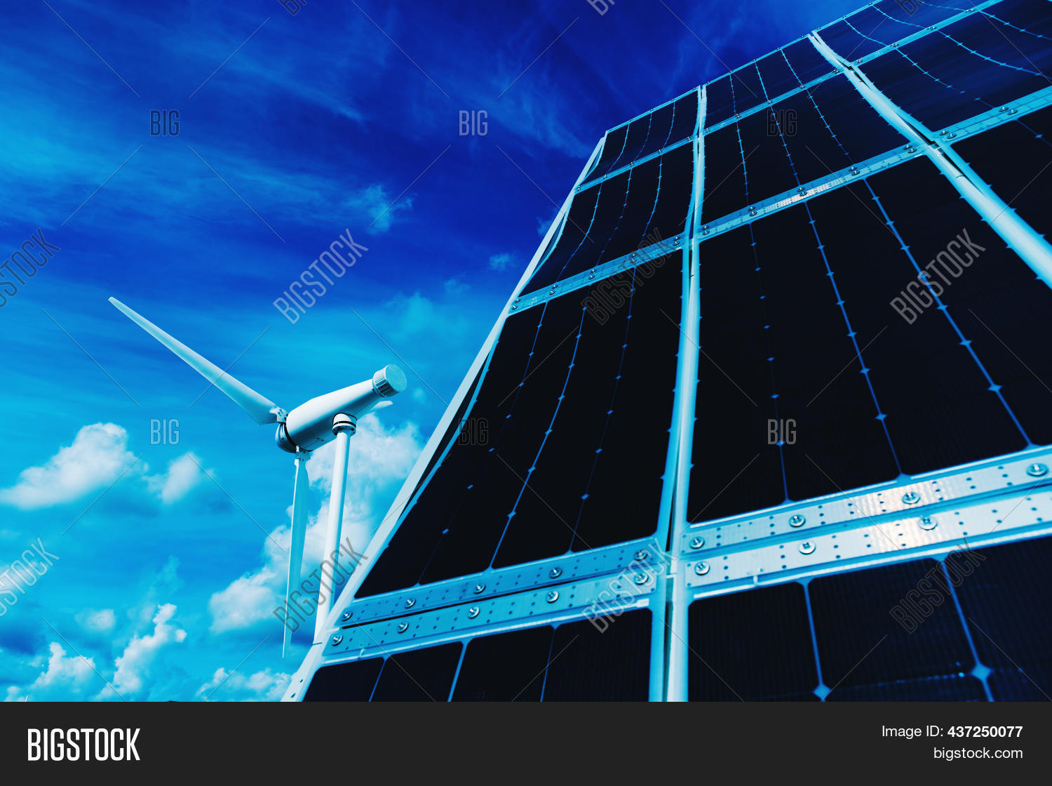 Solar Panel Wind Image & Photo (Free Trial) | Bigstock