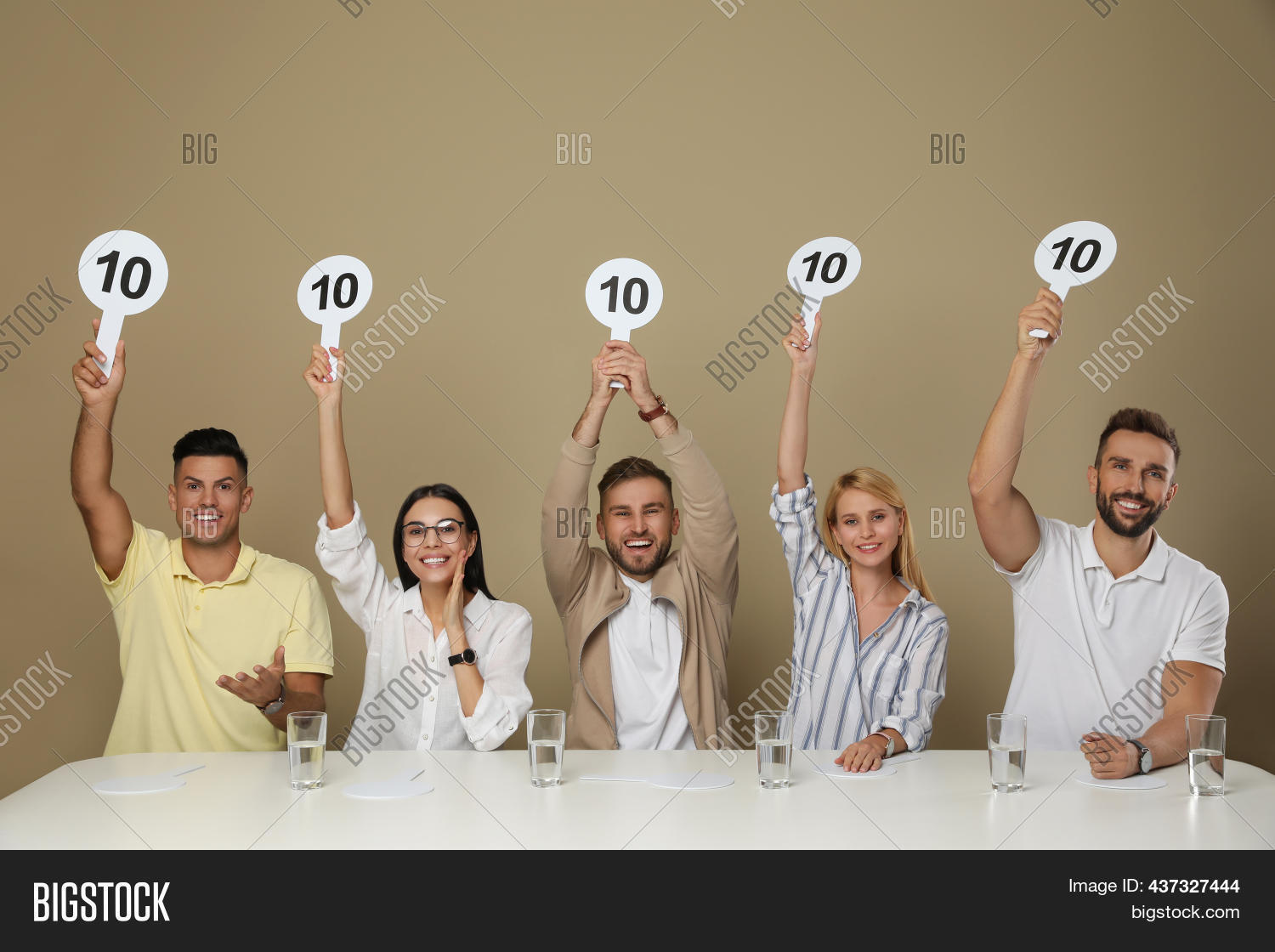Panel Judges Holding Image & Photo (Free Trial) | Bigstock