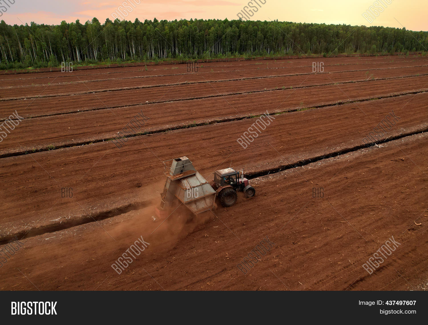 Peat Harvester Tractor Image & Photo (Free Trial) | Bigstock