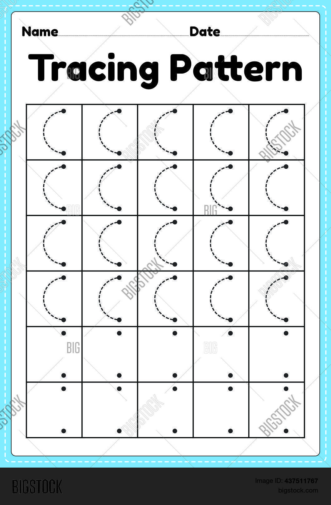 Tracing Pattern Left Vector & Photo (Free Trial) | Bigstock