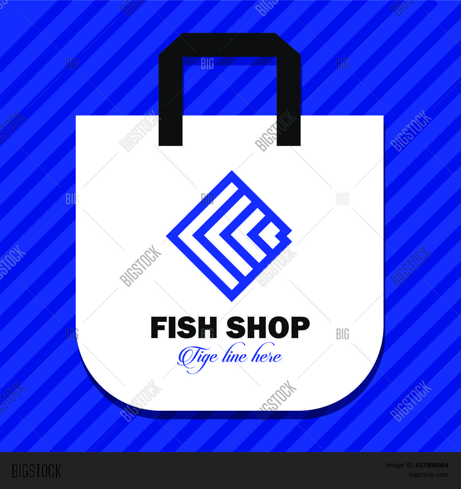 Fish Shop Logo Fish Vector & Photo (Free Trial) | Bigstock