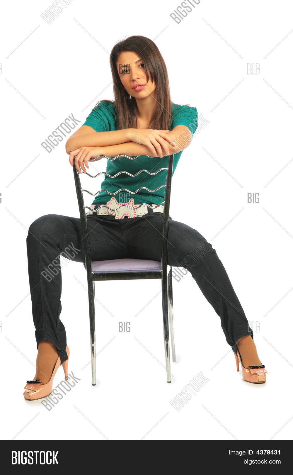 Woman Astride Chair Image & Photo (Free Trial) | Bigstock