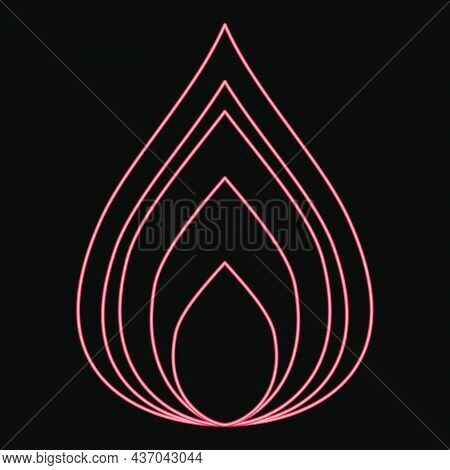 Neon Fire Red Color Vector & Photo (Free Trial) | Bigstock