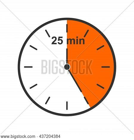 Clock Icon 25 Minute Vector & Photo (Free Trial) | Bigstock