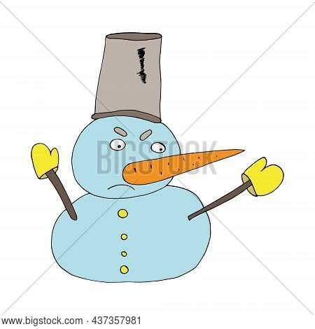 Angry Snowman. Vector Vector & Photo (Free Trial) | Bigstock