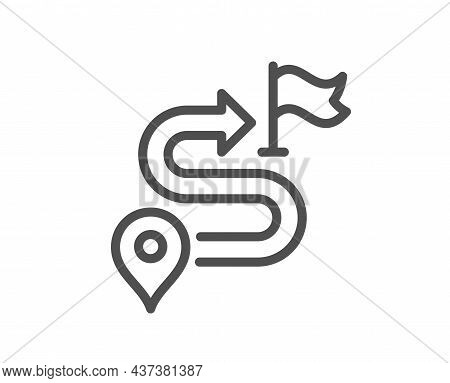 Journey Line Icon. Vector & Photo (Free Trial) | Bigstock