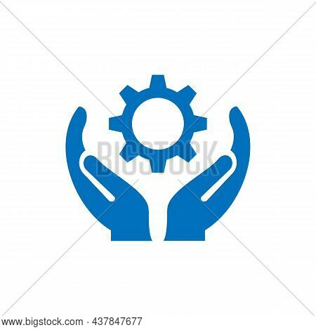 Hand Gear Logo Design Vector & Photo (Free Trial) | Bigstock
